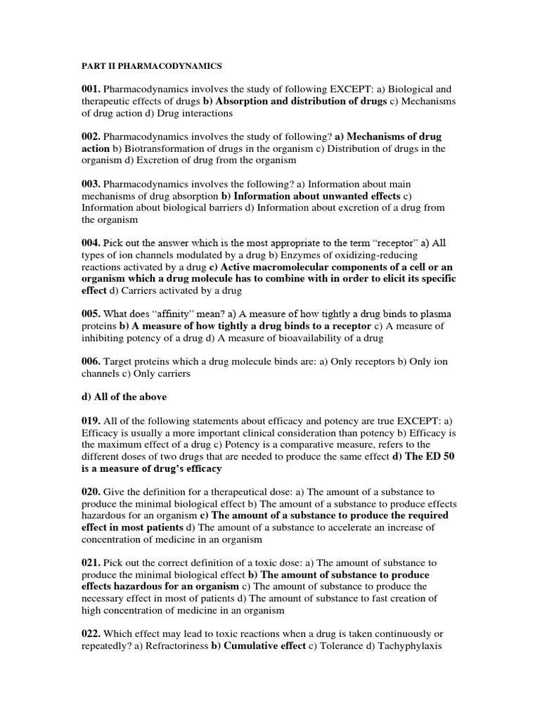 Understanding Pharmacodynamics Concepts | PDF | Drug Tolerance ...