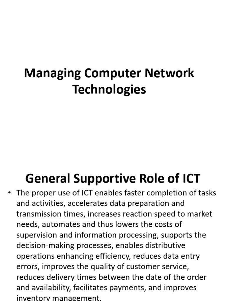 Session Four Manging Computer Network Technologies | PDF | Computer Network | Network Topology