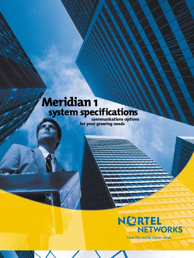 Meridian 1 System Specs | PDF | Telecommunication | Flash Memory
