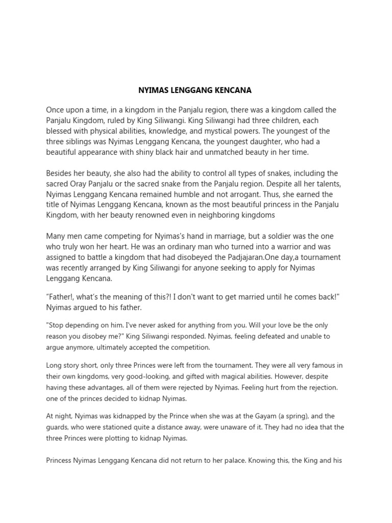 Nyimas Lenggang Kencana | PDF