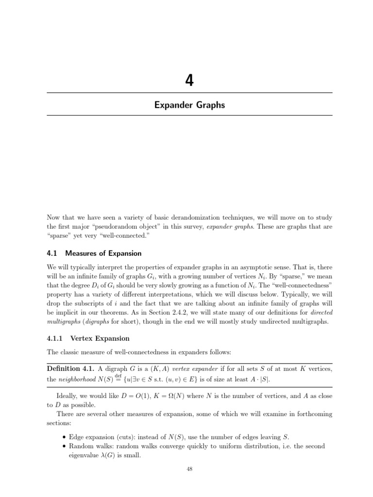 Expander Graphs and Their Properties | PDF