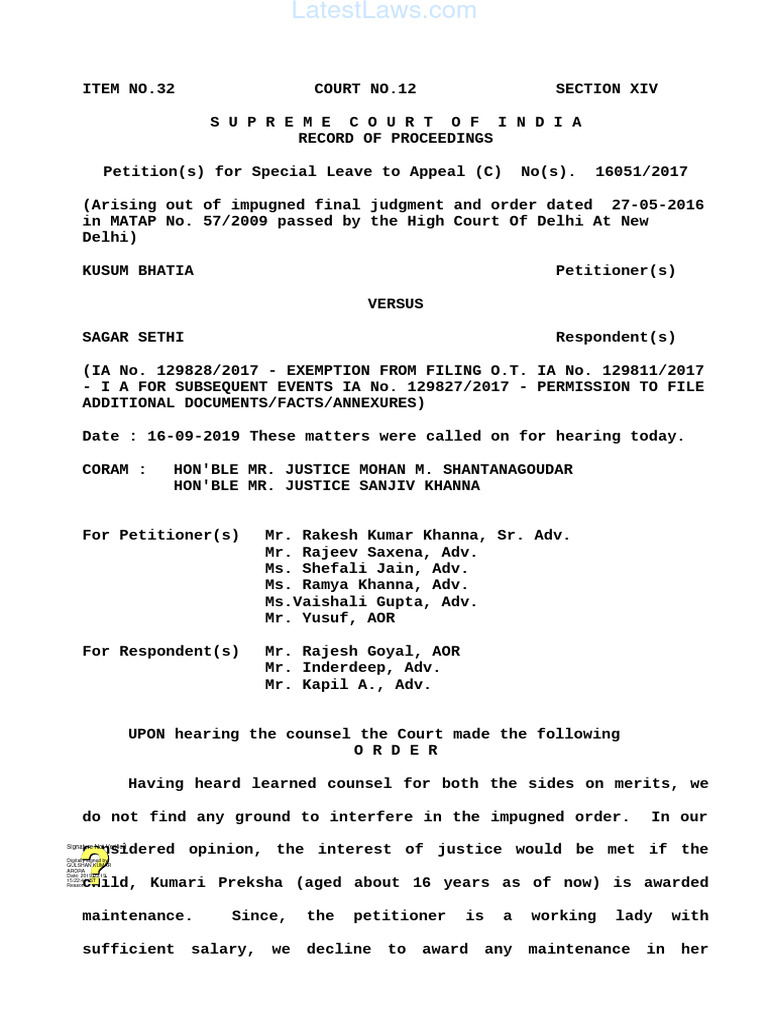 Supreme Court Ruling on Child Maintenance | PDF | Judiciaries | Justice
