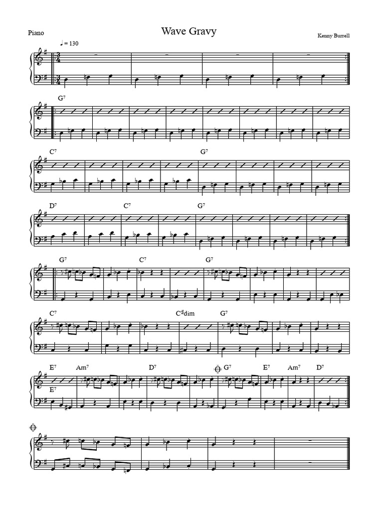 Wave Gravy Lead Sheet | PDF