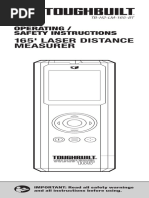 DTAPE DT50 Laser Distance Meter User Manual | PDF | Backlight | Metre