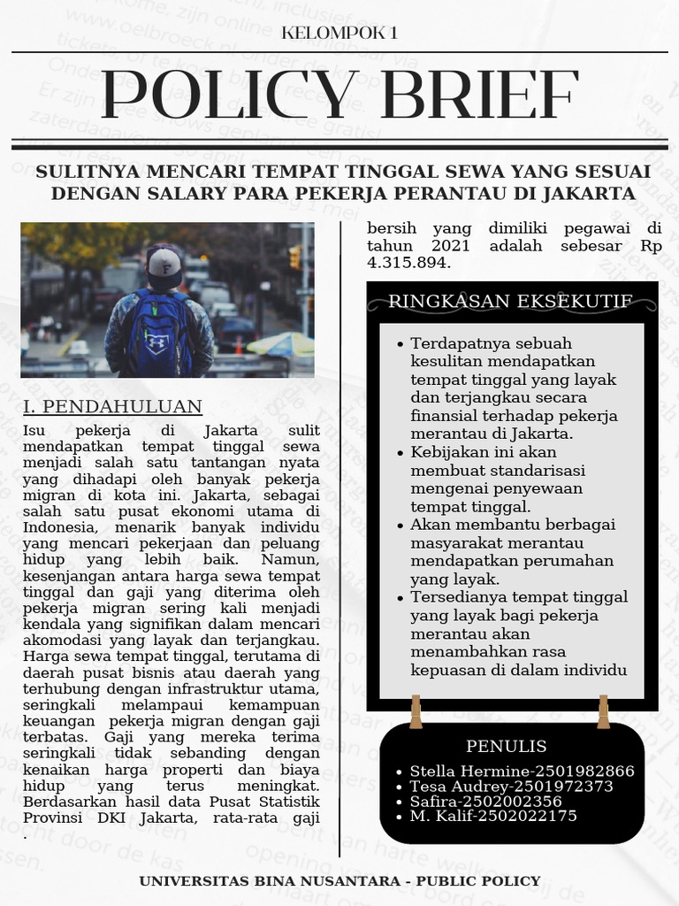 public policy brief kelompok 1 | PDF