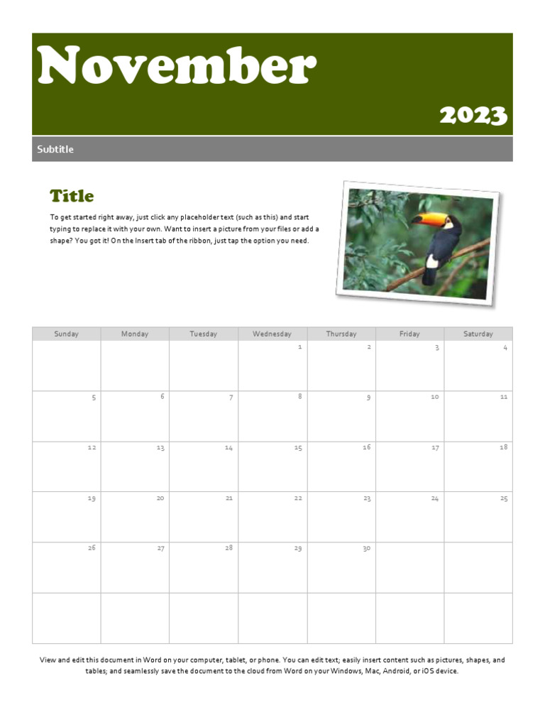 November Calender | PDF