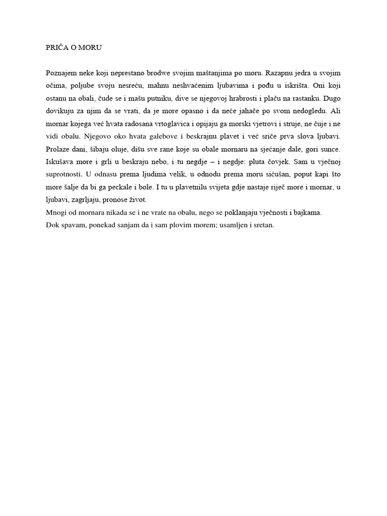 Prica o Moru | PDF