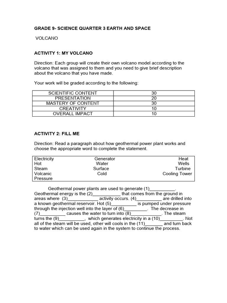 Grade 9 Activity Sheet | PDF
