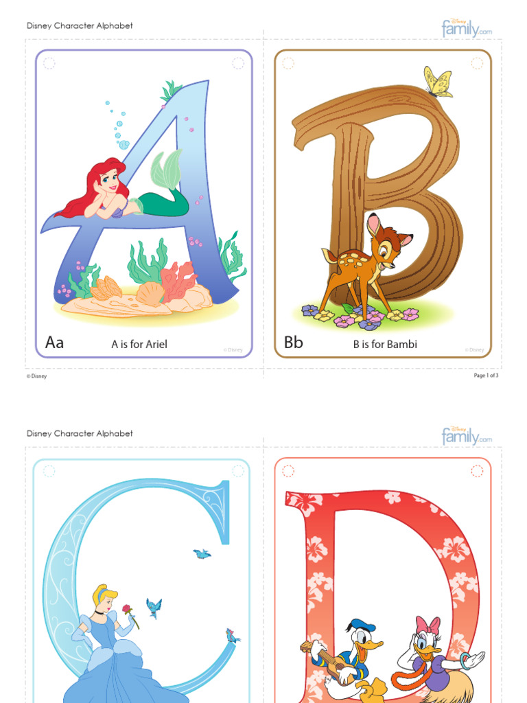 Disney Alphabet | PDF | Walt Disney Animation Studios | The Walt Disney ...