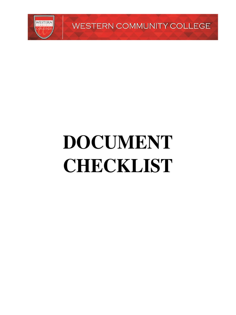 HCA+HCAESL+ACCESS - Document Checklist | PDF | Vaccines | Biotechnology