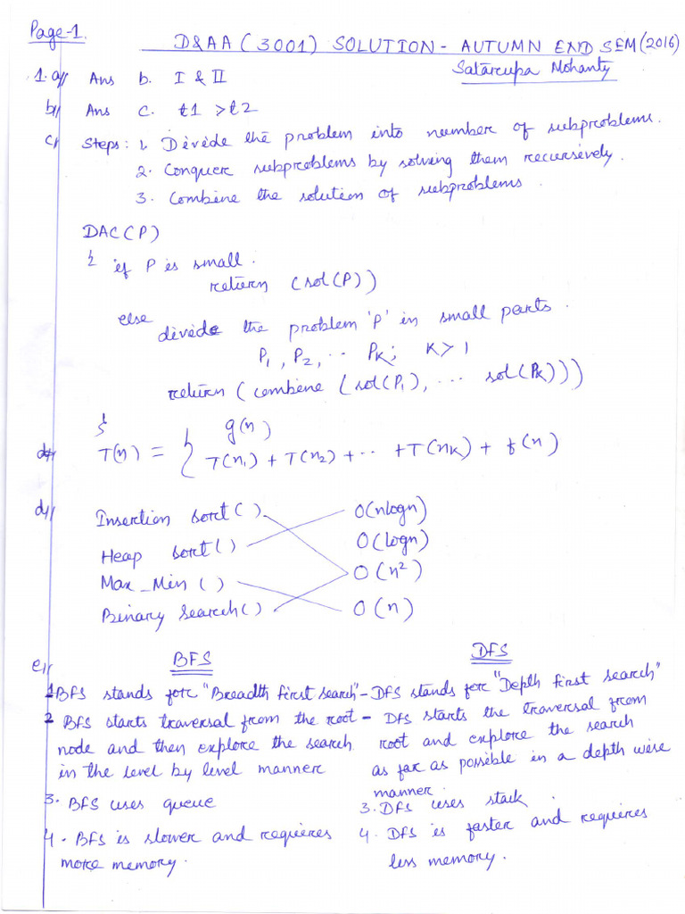 2016 Daa End-Regular Solution | PDF