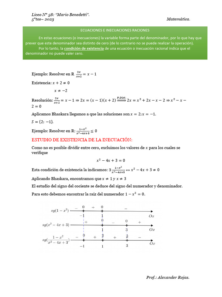 Ecuaciones Inecuaciones | PDF