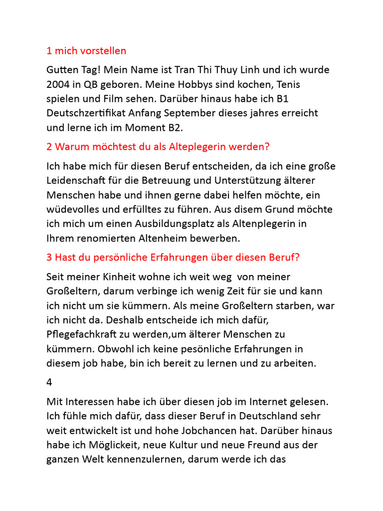 1 Mich Vorstellen | PDF