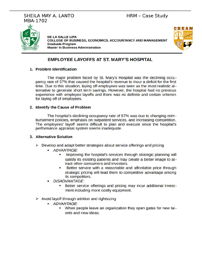 Layoff Case | PDF