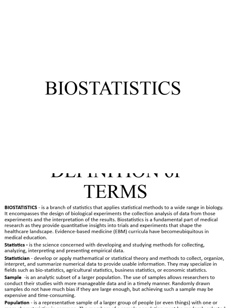 Bio Statistics | PDF | Statistics | Standard Deviation
