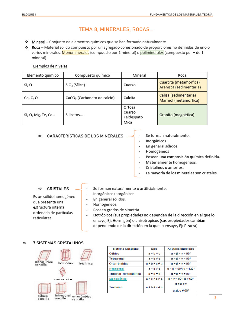 Fundamentos de Minerales y Rocas | PDF | Minerales | Sólido