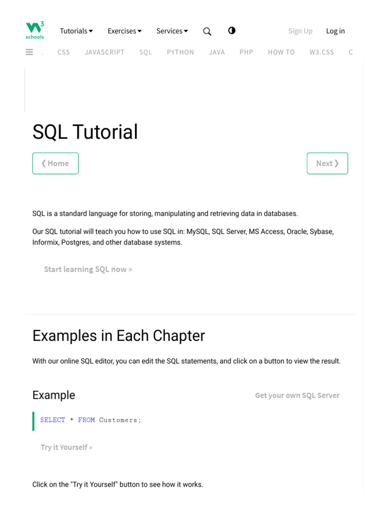 SQL Tutorial | PDF