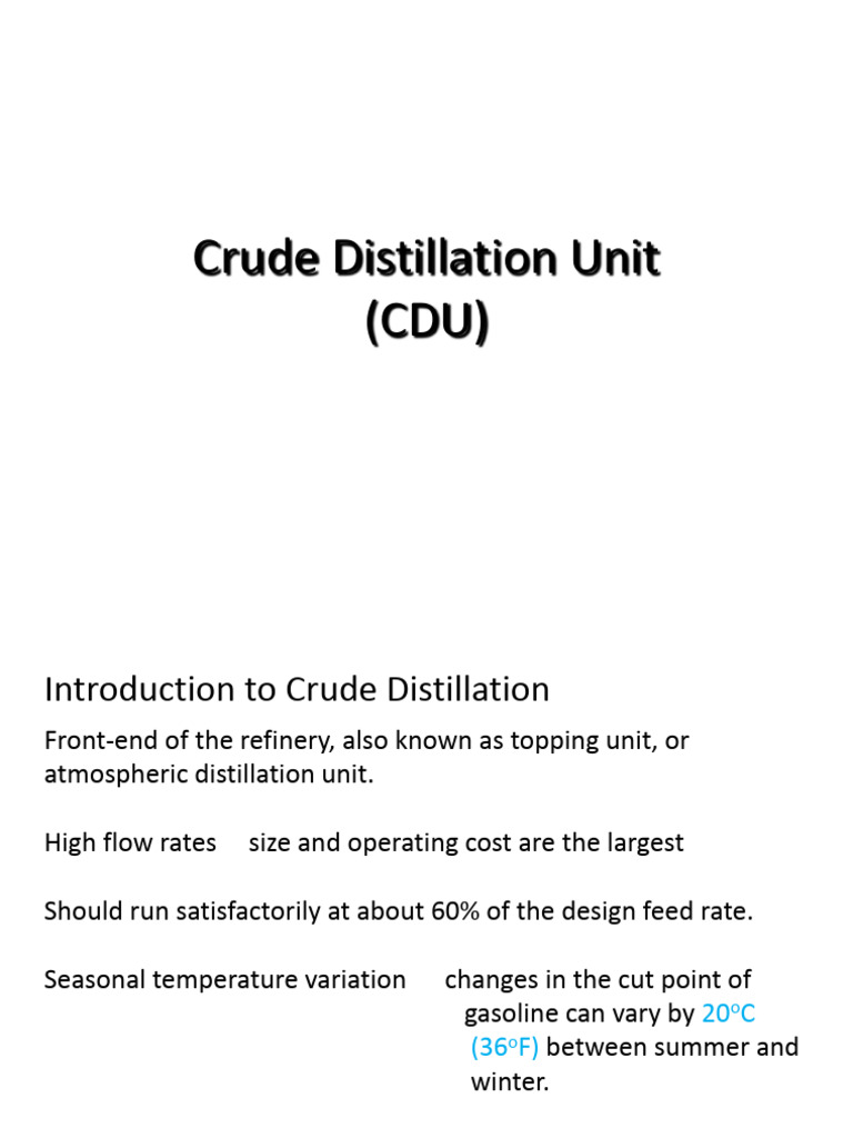 Lecture 7 Crude Distillation | PDF Lecture 7 Crude Distillation | PDF