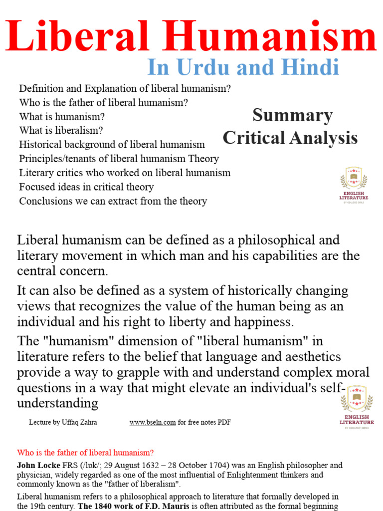 Liberal Humanism | PDF
