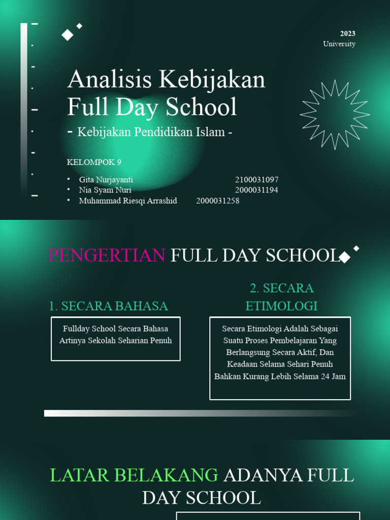 Kel.9 Analisis Kebijakan Full Day School | PDF