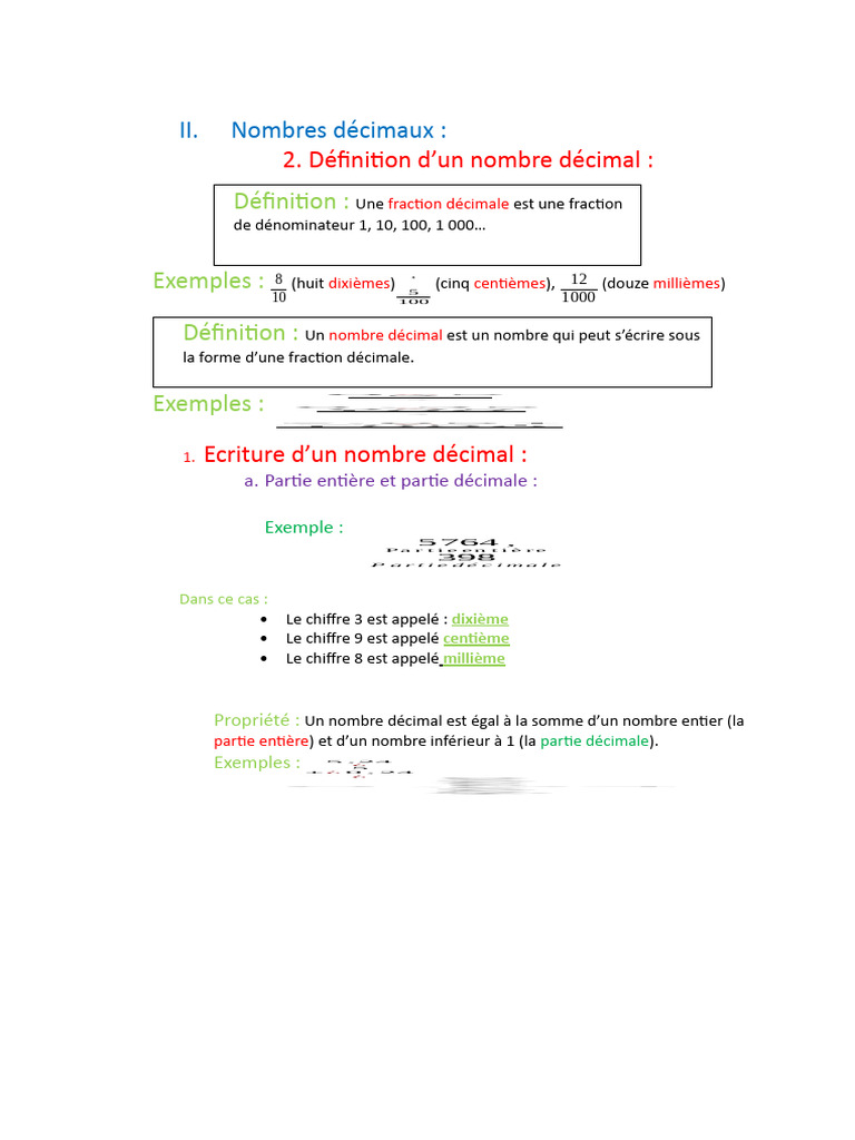 Nombres Décimaux | PDF | Décimal | Concepts mathématiques