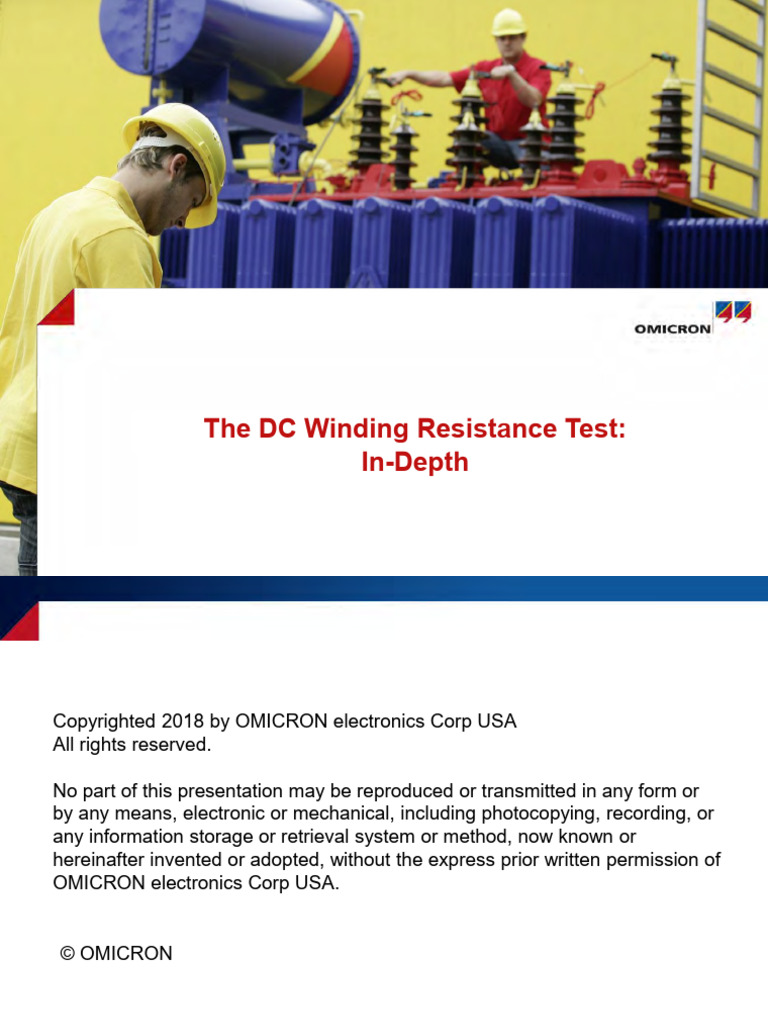The DC Winding Resistance Test-In-Depth | PDF