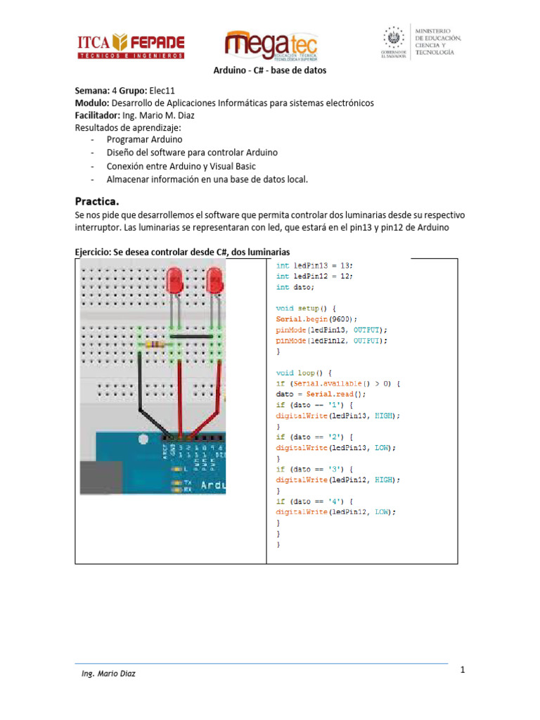 Semana 4 Guia Arduino Visual C Base De Datos Completa 2023 Pdf Sql Informática