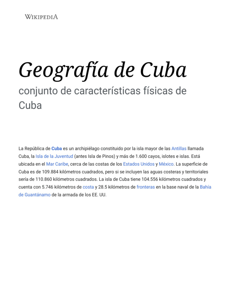 Geografía y Características de Cuba | PDF | Geografía