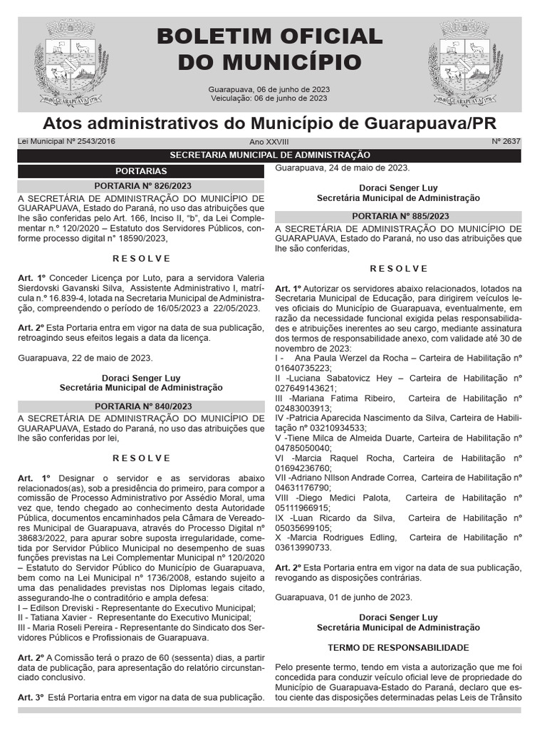 Boletim Oficial 2637 | PDF
