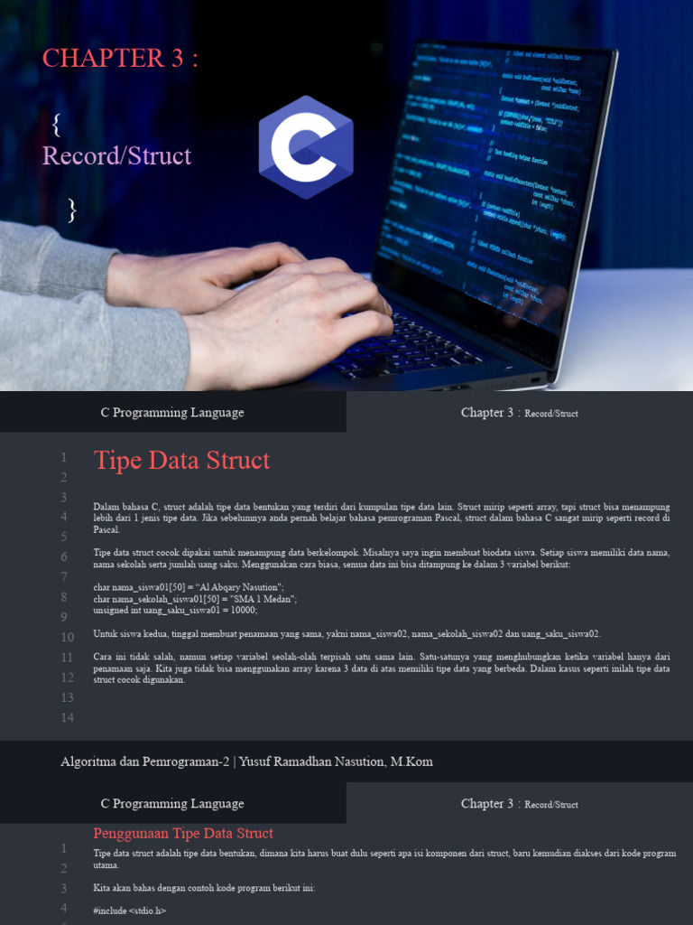 Chapter 3-Record Struct Bahasa C | PDF