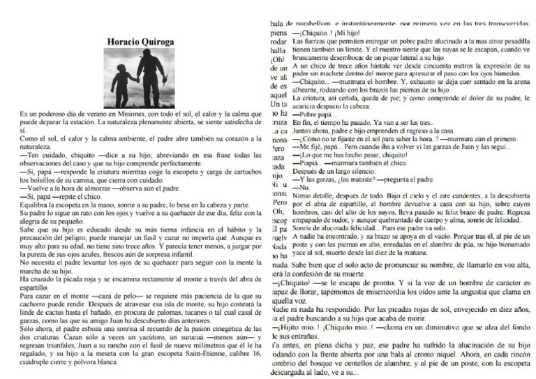 El Hijo Horacio Quiroga | PDF