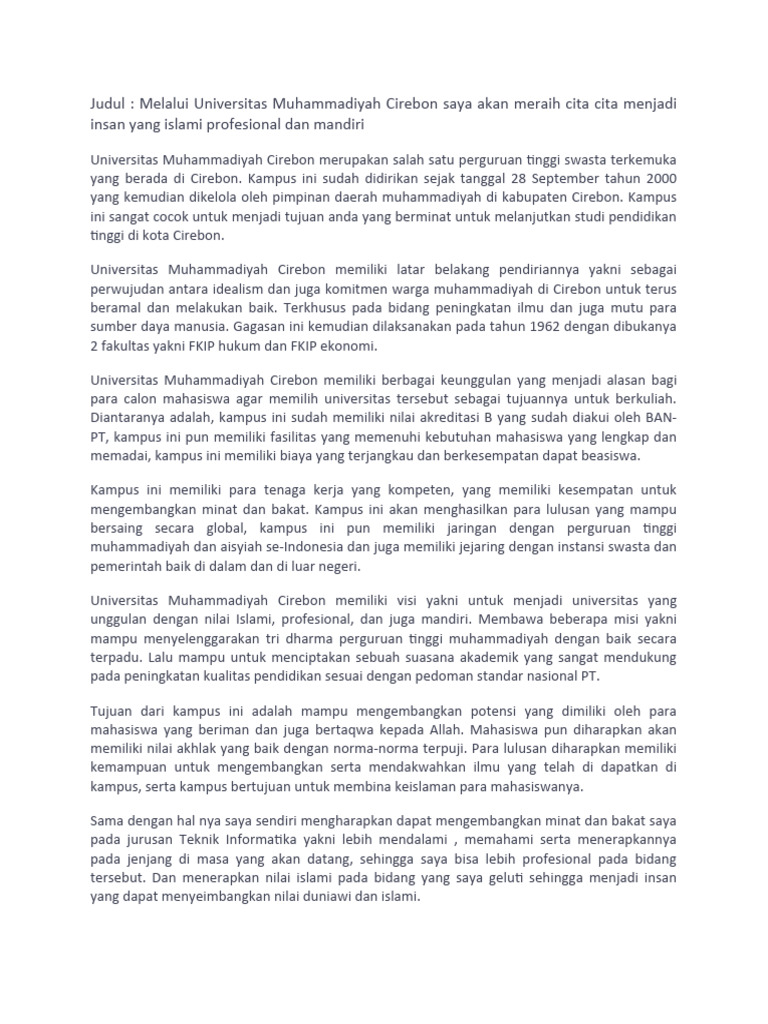 Essay - 2 Lembar | PDF