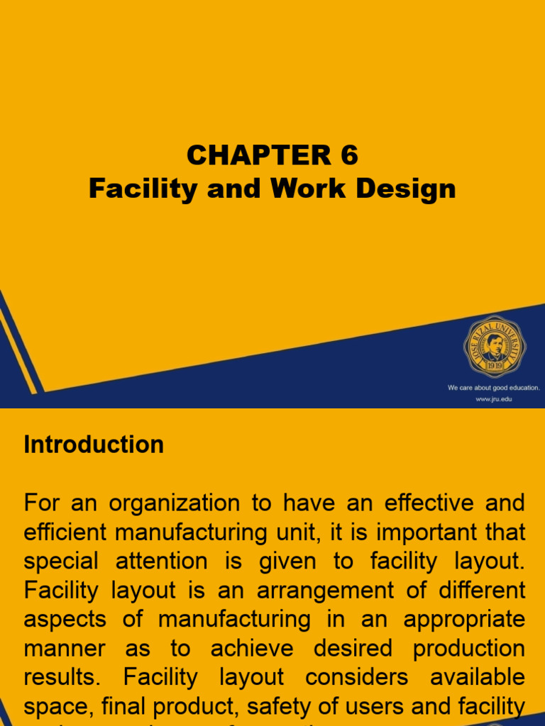 Chapter 6 Facility and Work Design | PDF | Safety | Mathematical Optimization