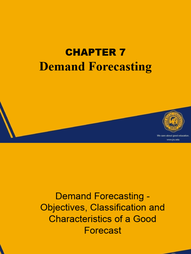 Chapter 7 Demand Forecasting Pdf Forecasting Methodology