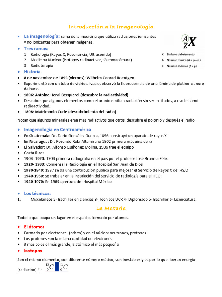Teoria Examen MEP | PDF | Radiación | Rayo X