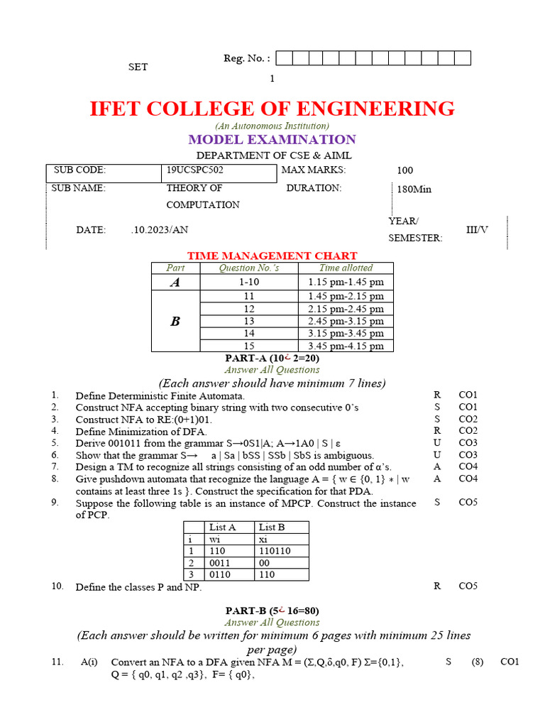 MODEL QP set-1 | PDF