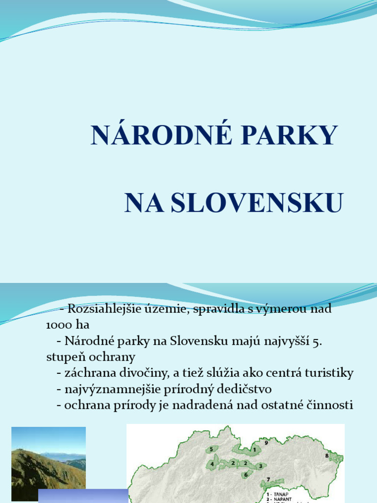 Národné Parky Na Slovensku 8.roč. | PDF
