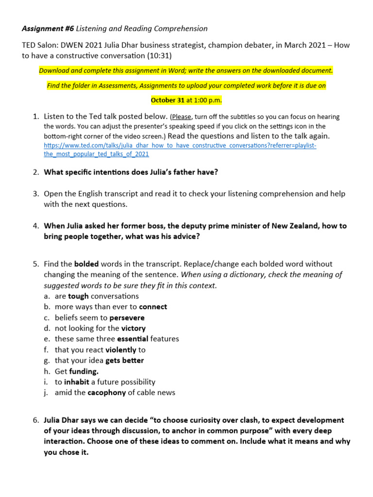 #6 LR Comp Constructive Conversation | PDF