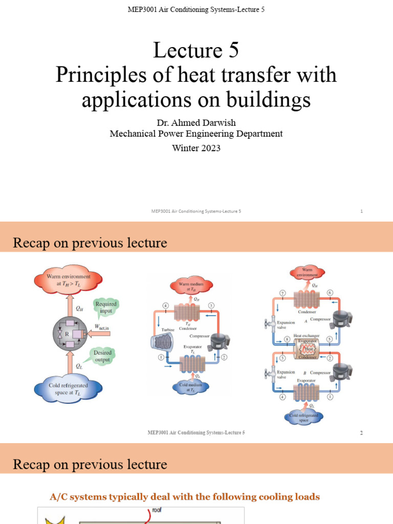 Mep324 Hvac Lect 5-1 | PDF