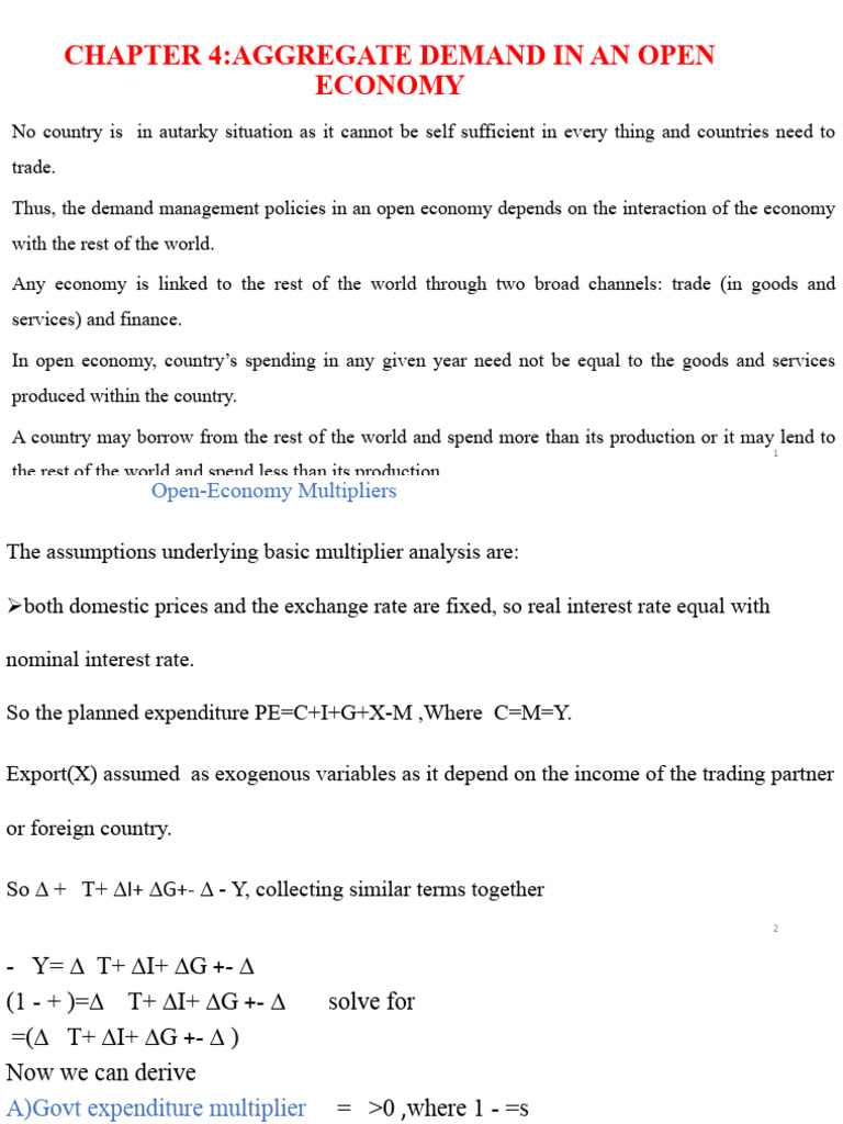 Chapter 4 Open Economy Pdf Exchange Rate Fiscal Policy