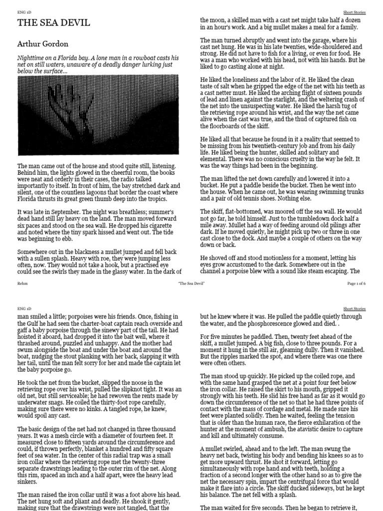 The Sea Devil Arthur Gordon No8yh3 | PDF