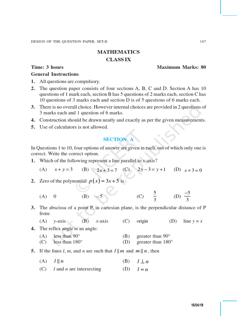 Grade 9 Maths SQP | PDF | Cartesian Coordinate System | Mathematics