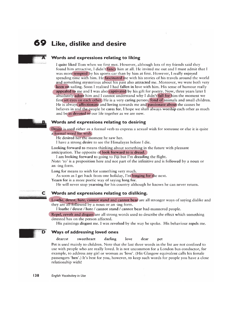 Cambridge - English Vocabulary in Use - Upper-Intermediate Likes and ...