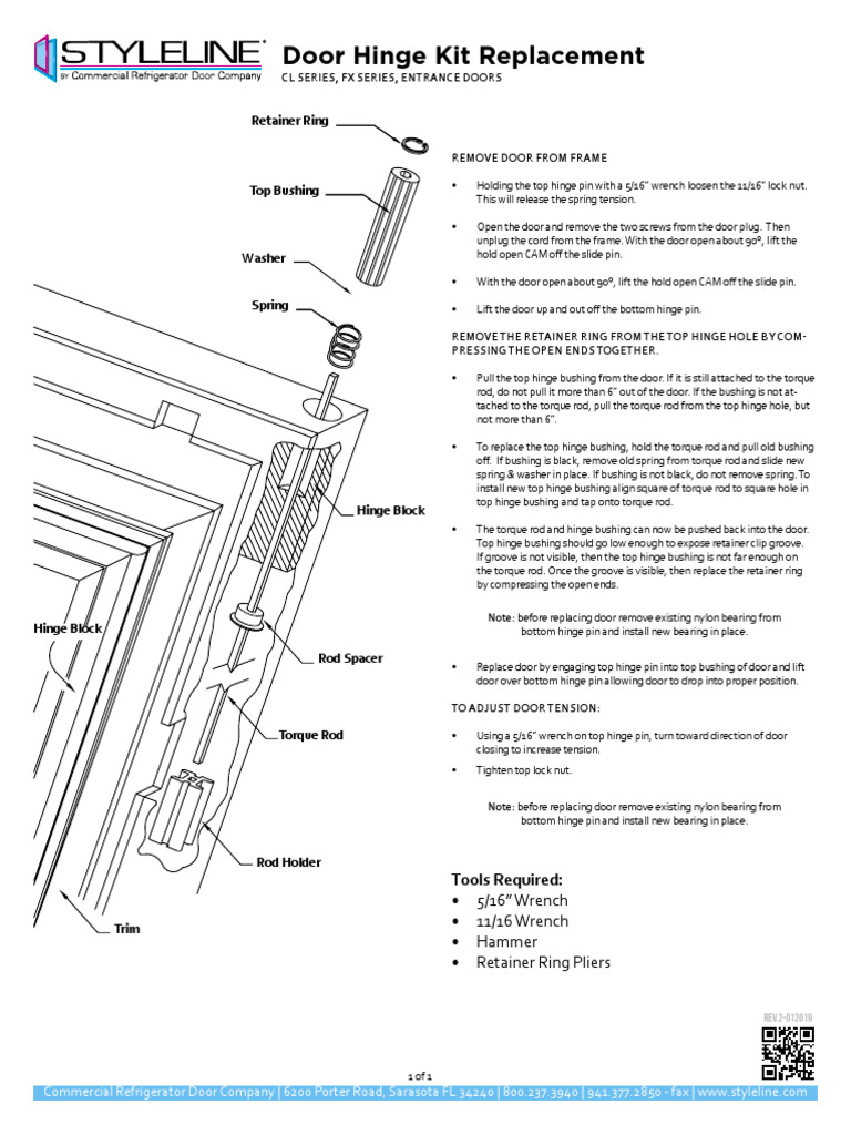 Styleline Door Hinge Replacement Guide | PDF | Door | Nut (Hardware)