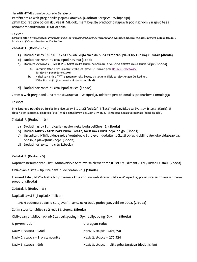 Upute Sarajevej | PDF