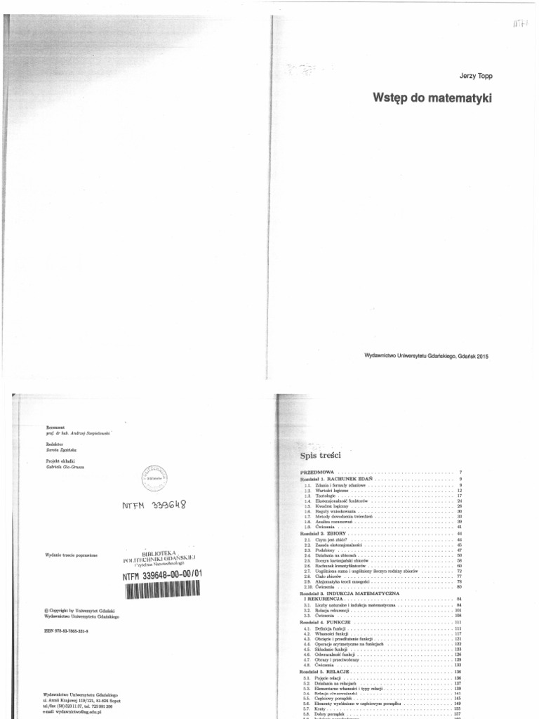 J. Topp - WstÄ P Do Matematyki | PDF