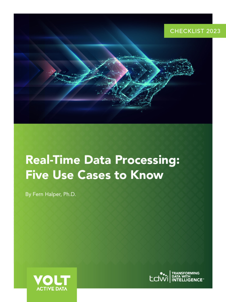 TDWI Checklist Halper Volt Real Time Data Processing Web | PDF | Internet Of Things | Analytics