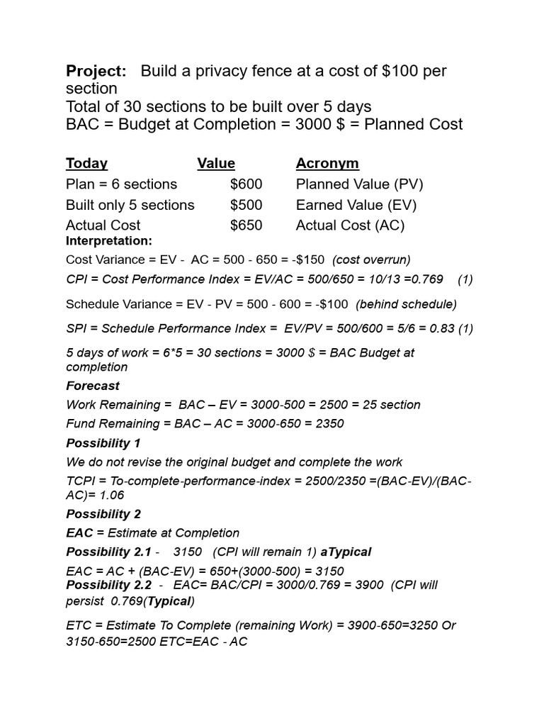 EVM Example | PDF