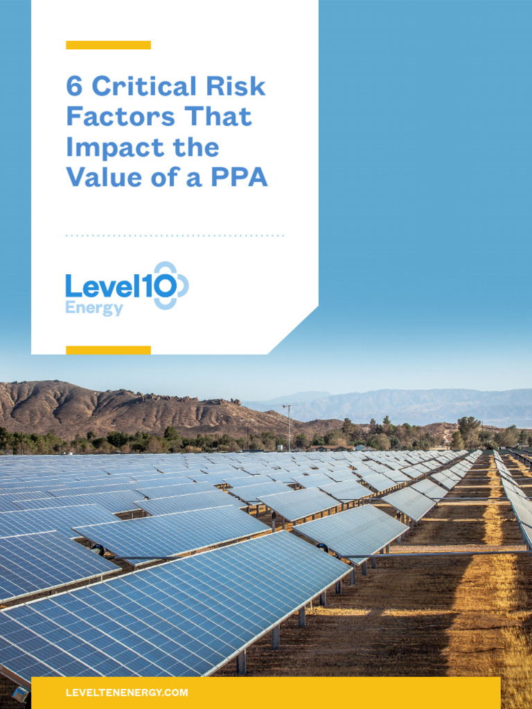LevelTenEnergy 6 PPA Risk Factors | PDF | Wind Power | Risk