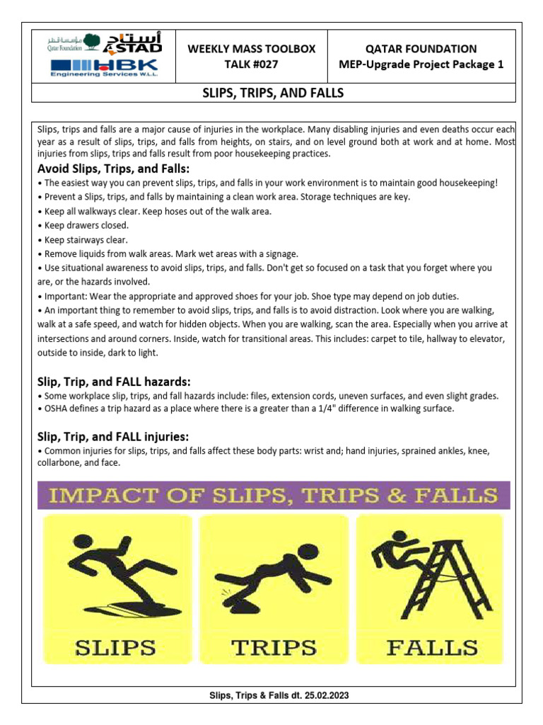 # 27 Slips, Trips, & Falls. 25.02.2023 | PDF